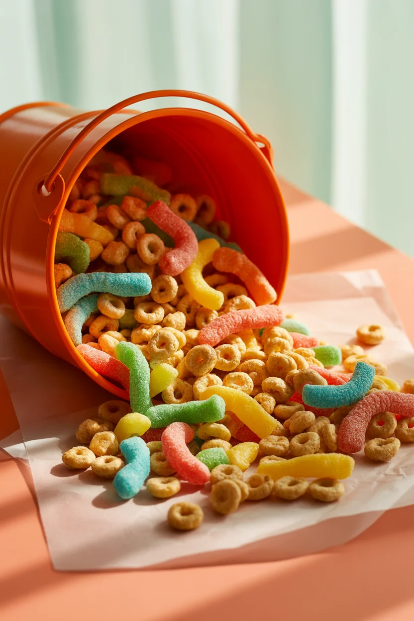 Gummy Worm Trail Mix – Easy Witch’s Brew Snack for Halloween