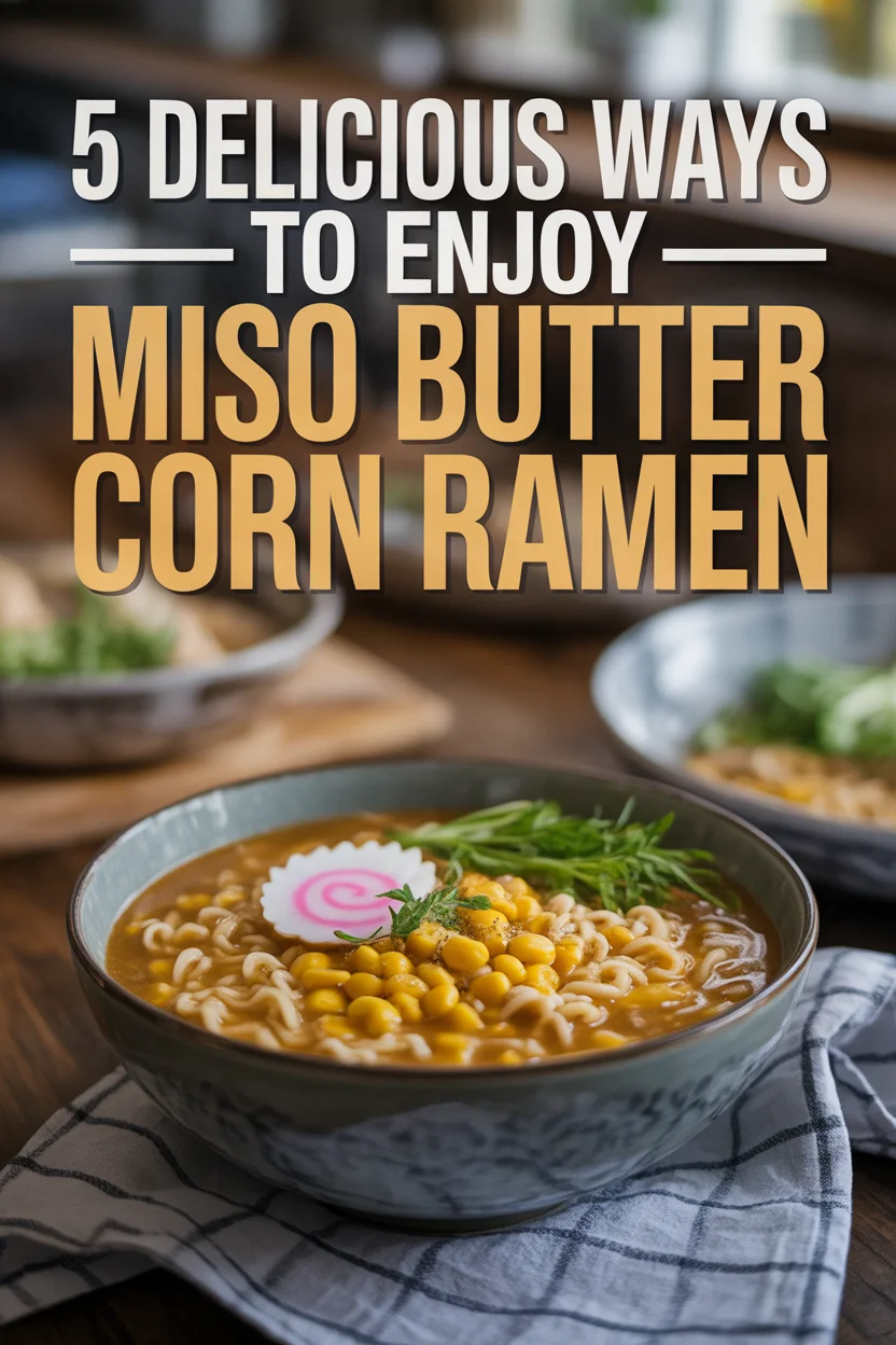 5 Delicious Ways to Enjoy Miso Butter Corn Ramen