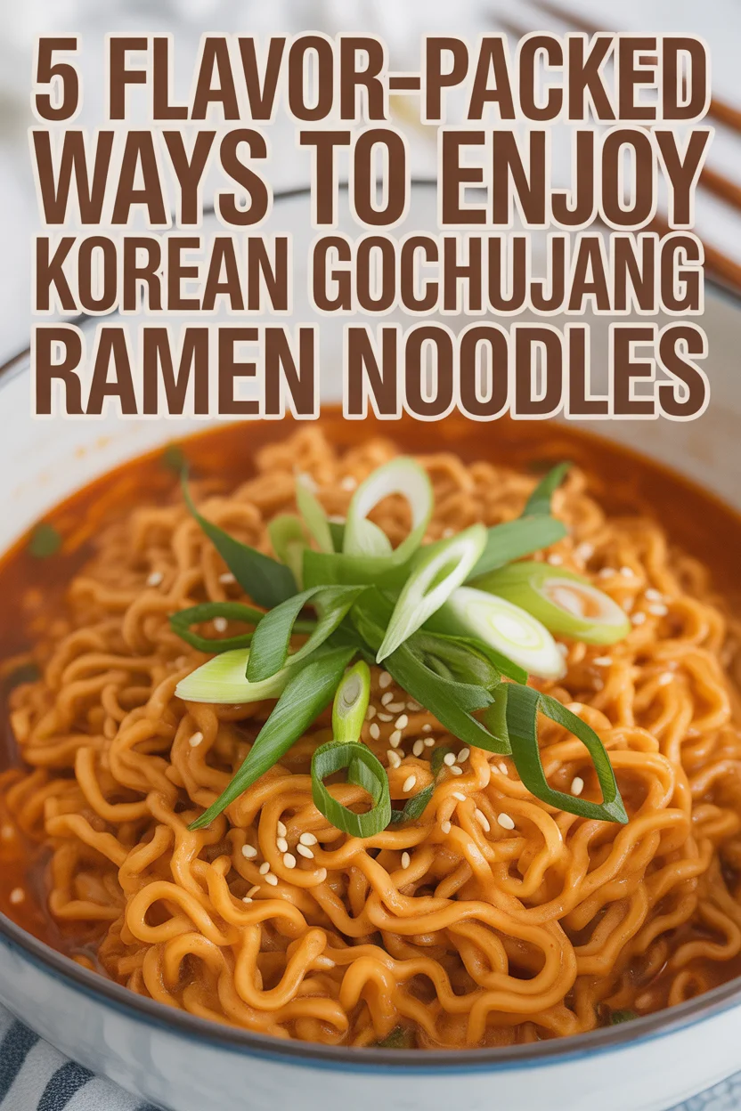 5 Flavor-Packed Ways to Enjoy Spicy Korean Gochujang Ramen Noodles
